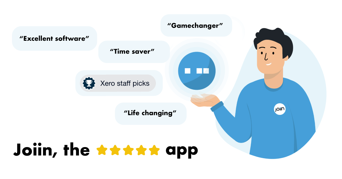 Joiin becomes a Xero staff pick with 100+ 5-star reviews